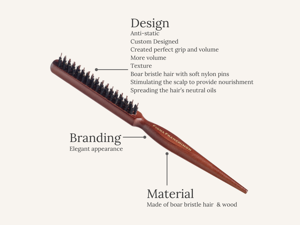 №1 Hairpin Volume Value Set | Mochaccino & Backcomb Hair Brush – Fiona Franchimon